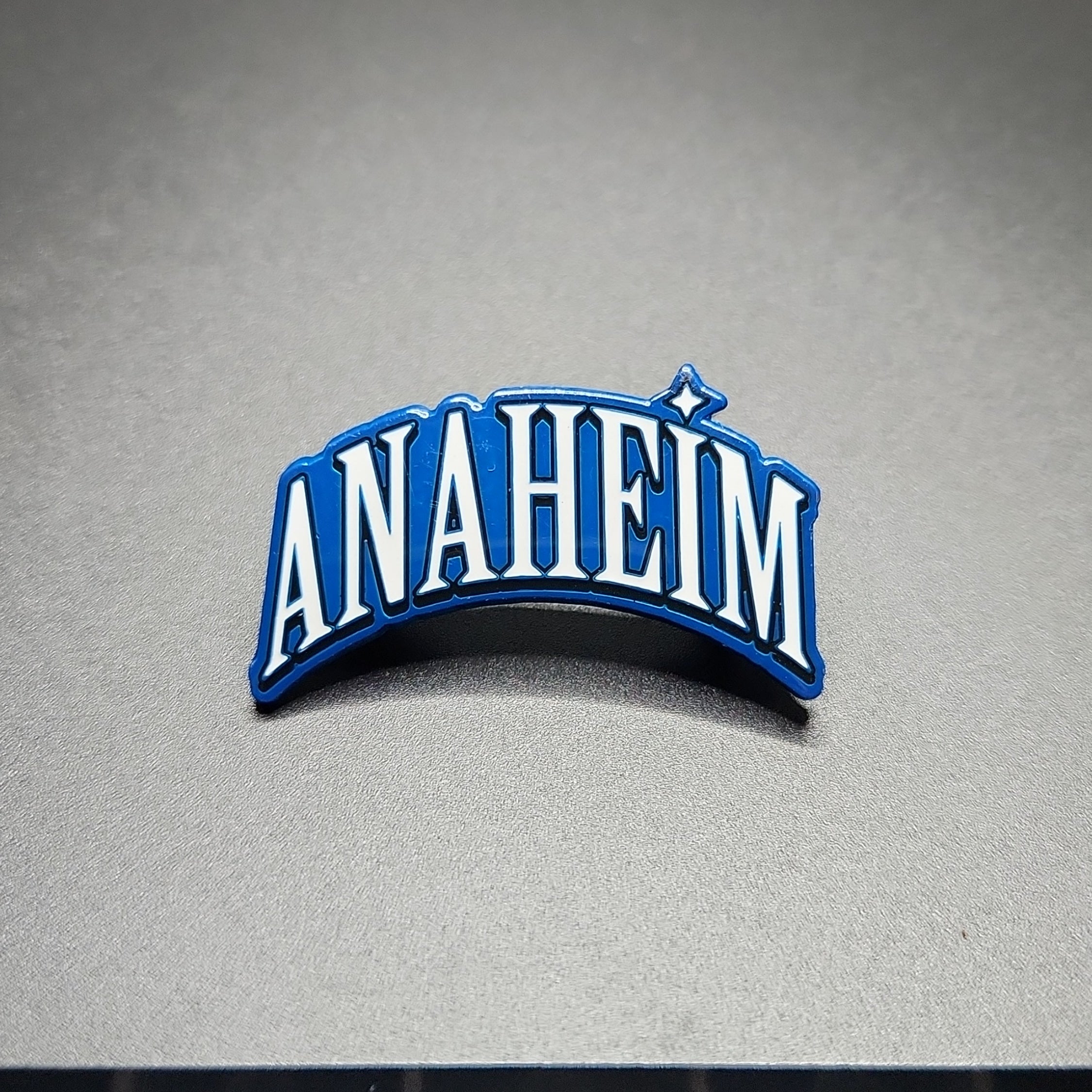 ANAHEIM - BLUE METAL + WHITE LETTERS – miyagifitted